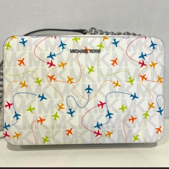 Michael Kors | Bags | New Michael Kors Jet Set Crossbody Bag White Rare ...